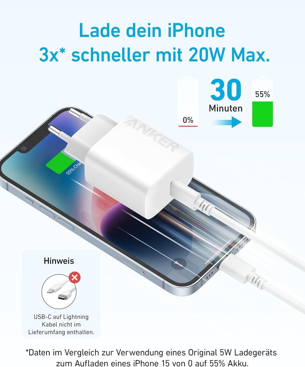 ANKER USB C Charger 20W with 1.5m cable – Multimo