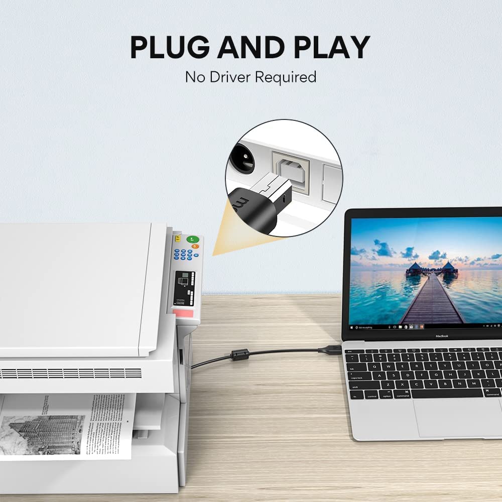 NÖRDIC USB2.0 A hane till B hane kabel 2m – Multimo